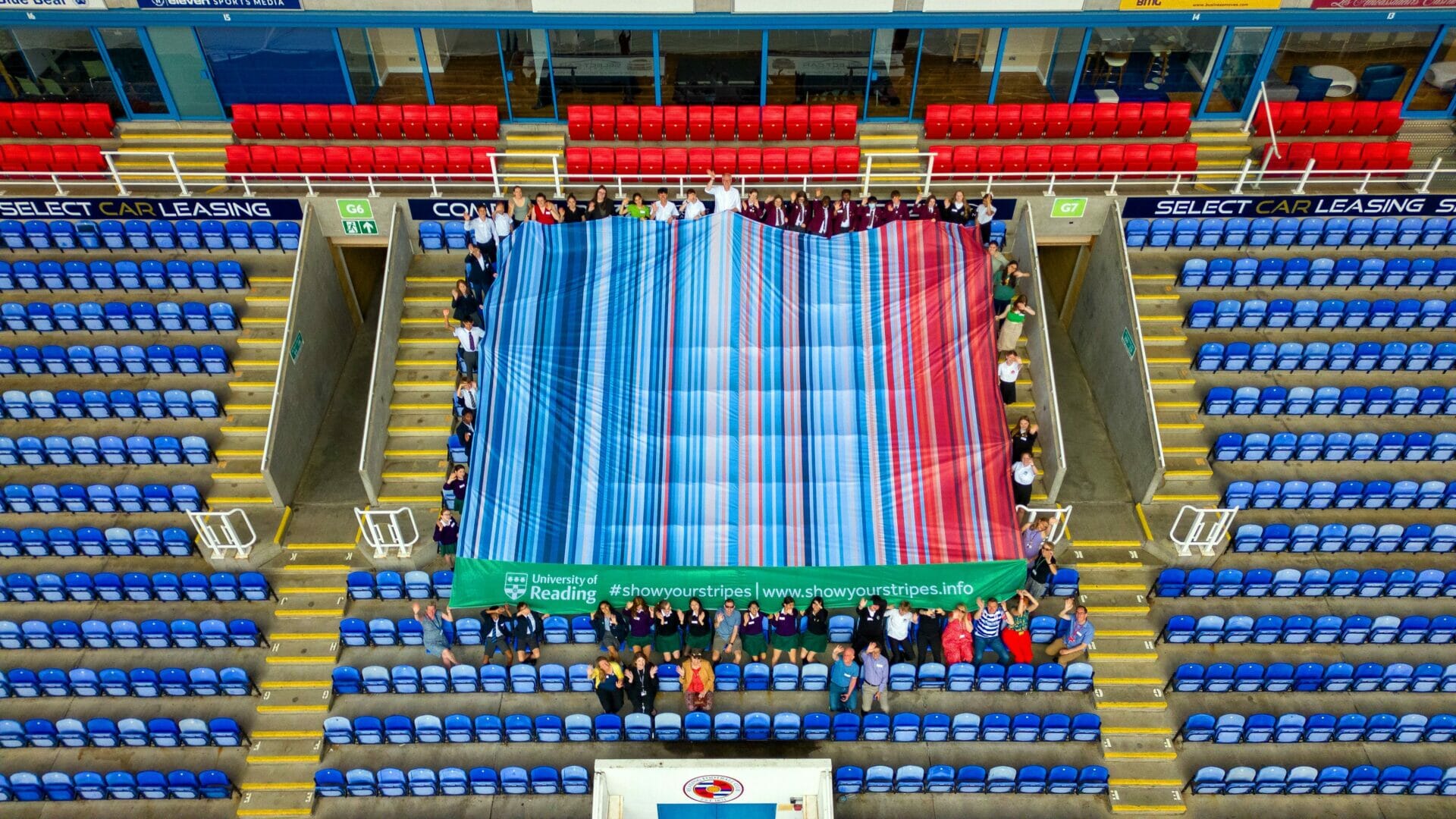 Climate stripes feature on landmarks across the Ding – Reading Today Online